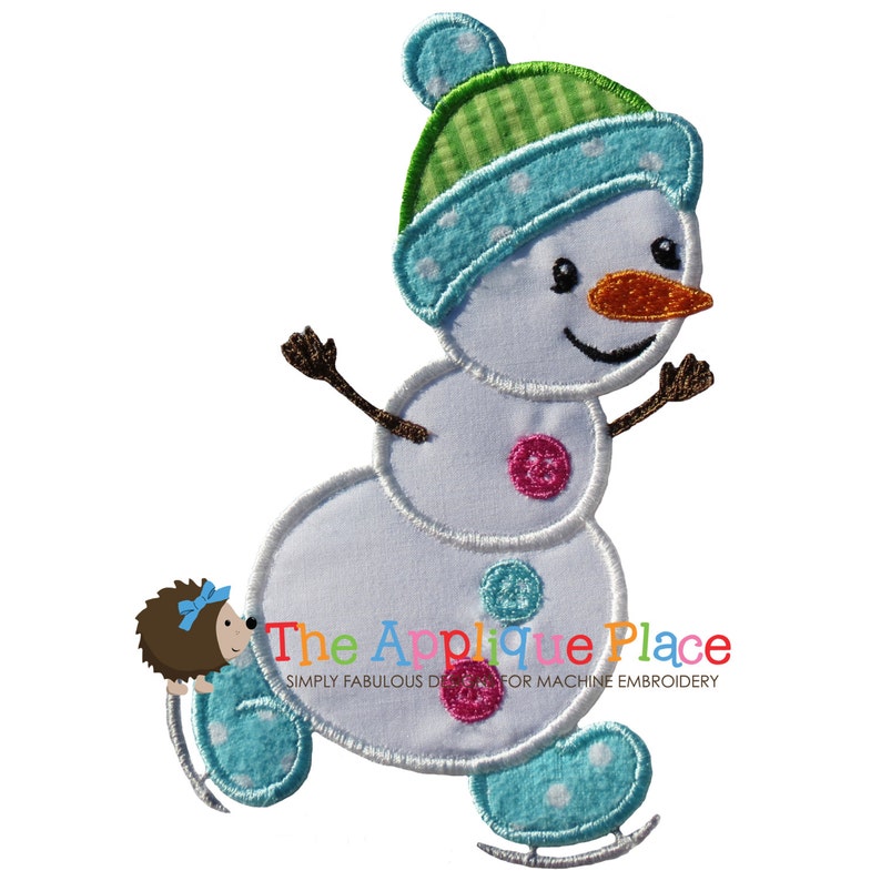 Snowman 3 Applique Design Instant Digital Download File for | Etsy