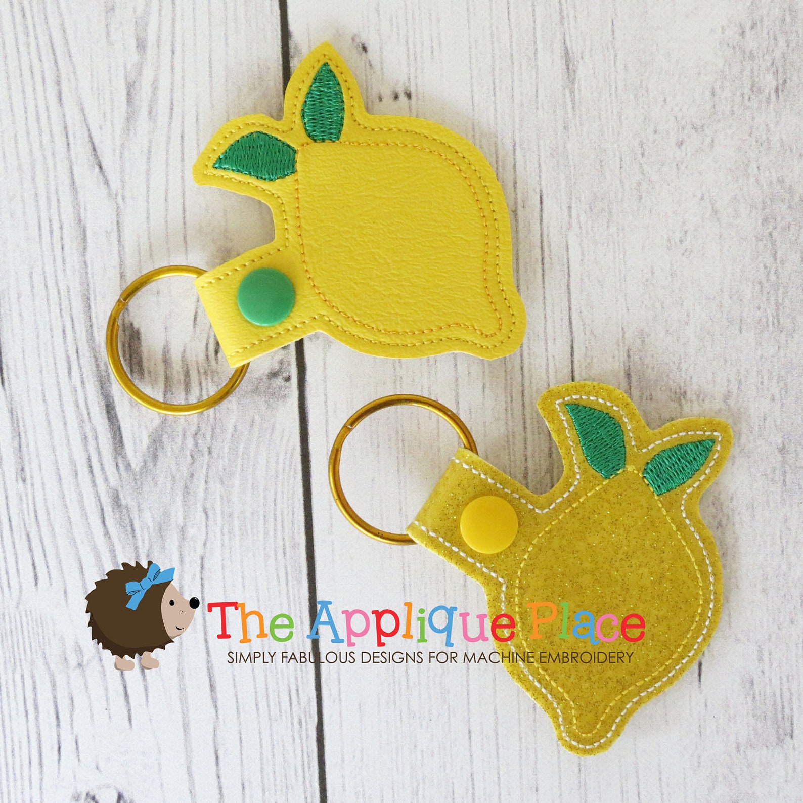 ITH Key Fob Snap Tab Lemon Machine Embroidery PATTERN - Etsy