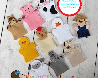 Finger Puppets Embroidery Design Jungle Finger Puppets in the Hoop ...