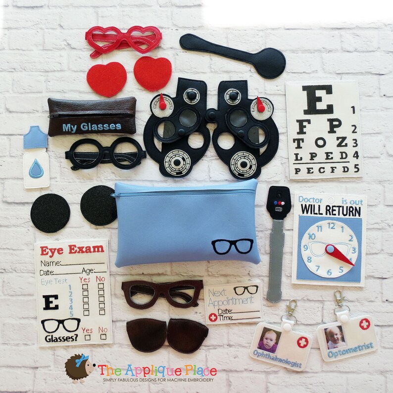 ITH Eye Doctor Play Set Embroidery Pattern - Pretend Play - Machine ...