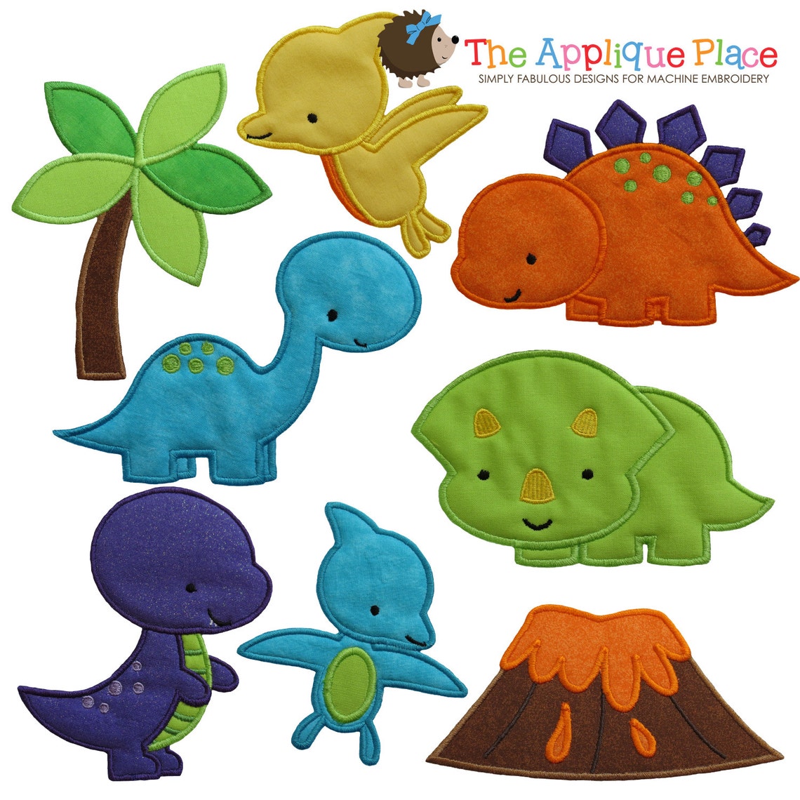 Dinosaur Applique Designs Instant Digital Download File for - Etsy