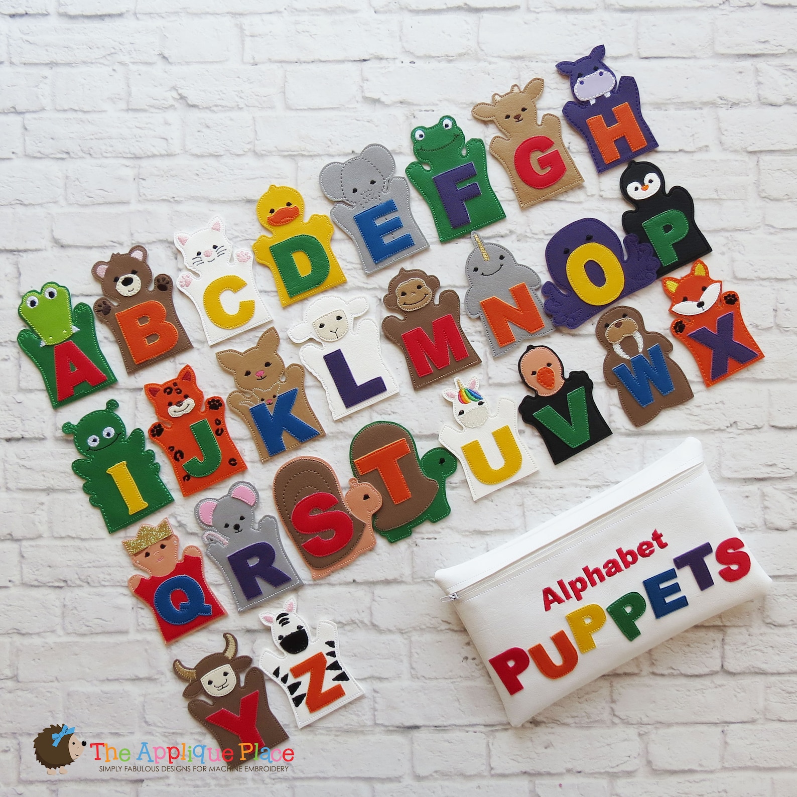 Finger Puppets Embroidery Design Alphabet Finger Puppets - Etsy