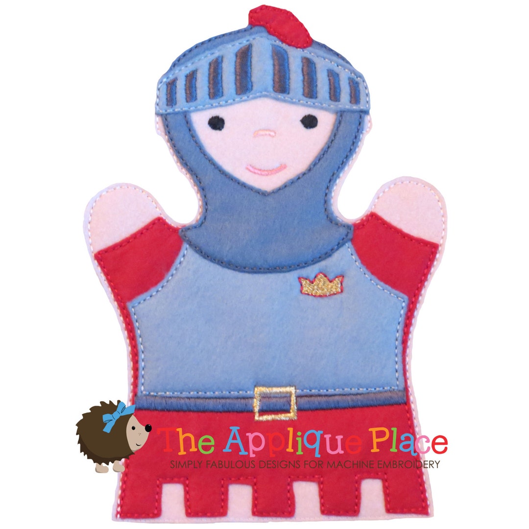 Knight Hand and Finger Puppet in the Hoop Machine Embroidery Applique ...