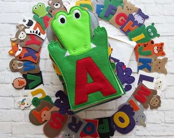 Alphabet Finger Puppet Set - Etsy