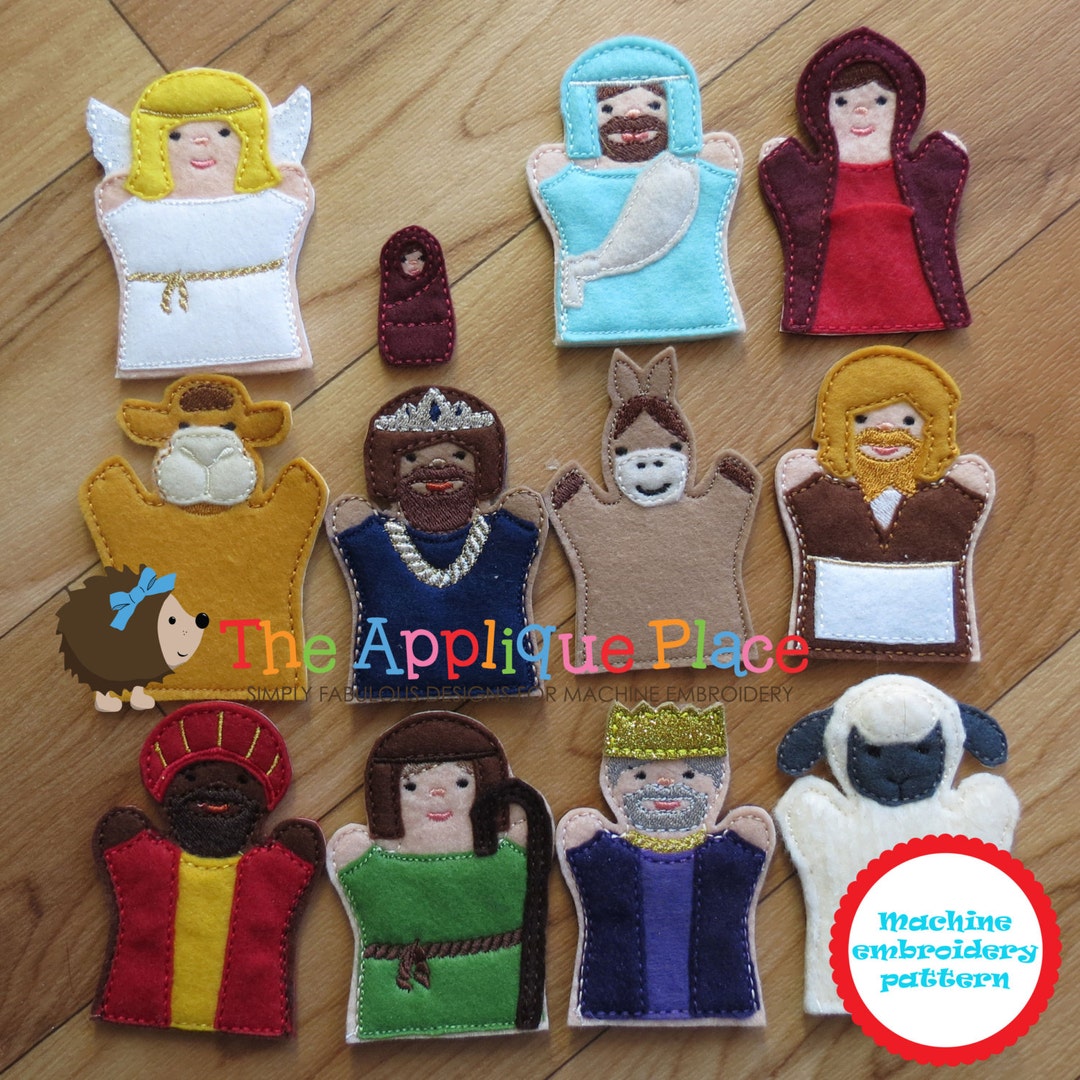 Finger Puppets Embroidery Design - Nativity Finger Puppets - in the ...