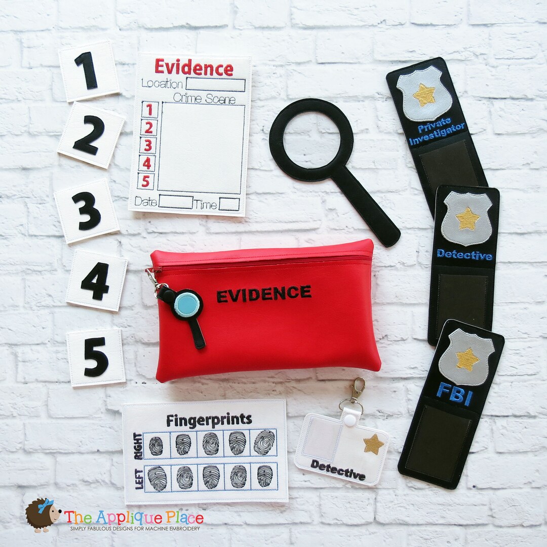 ITH Detective Play Set Embroidery Pattern - Pretend Play - Machine ...