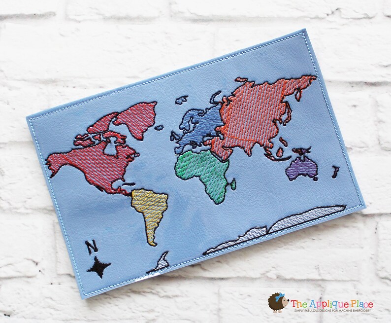 PATTERN ITH Pretend Play World Map Machine Embroidery - Etsy