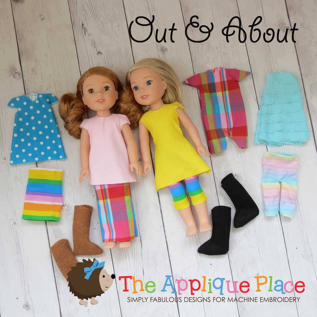In the Hoop Embroidery Design - Doll Clothing Pattern - Out & About ...
