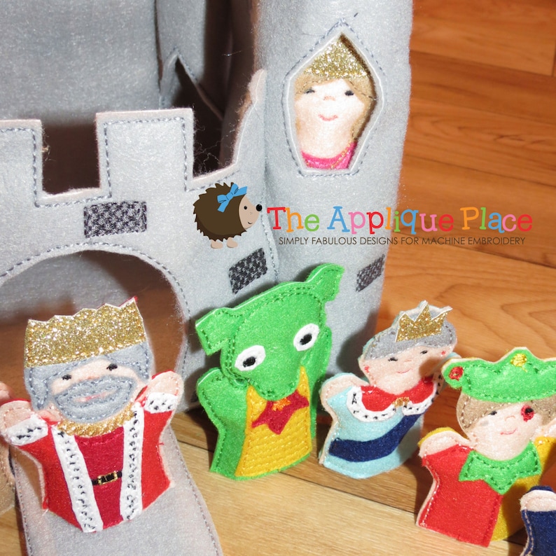 Finger Puppets Embroidery Design Castle Finger Puppets in - Etsy