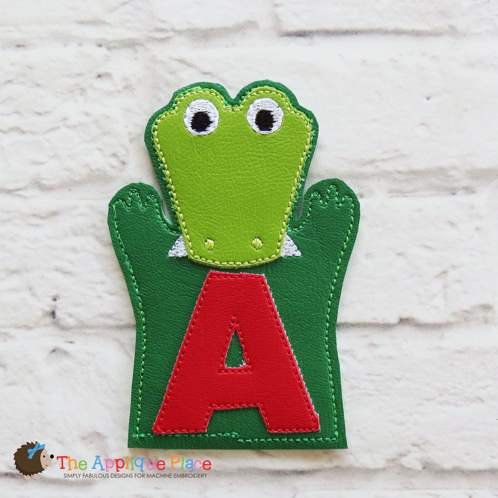 A for Alligator Hand and Finger Puppet in the Hoop Machine - Etsy