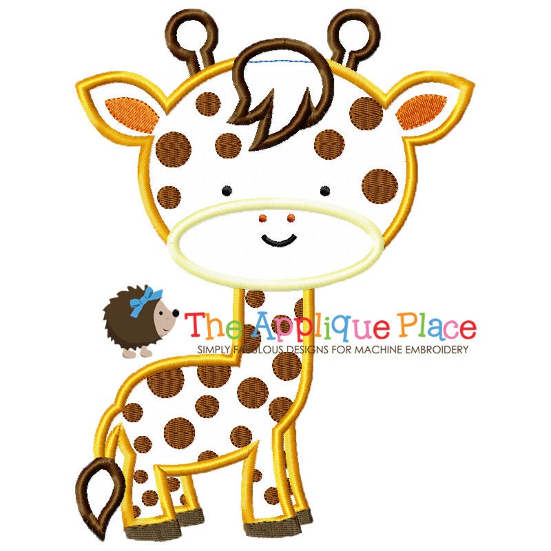 Giraffe Applique Design , Instant Digital Download File for Machine ...