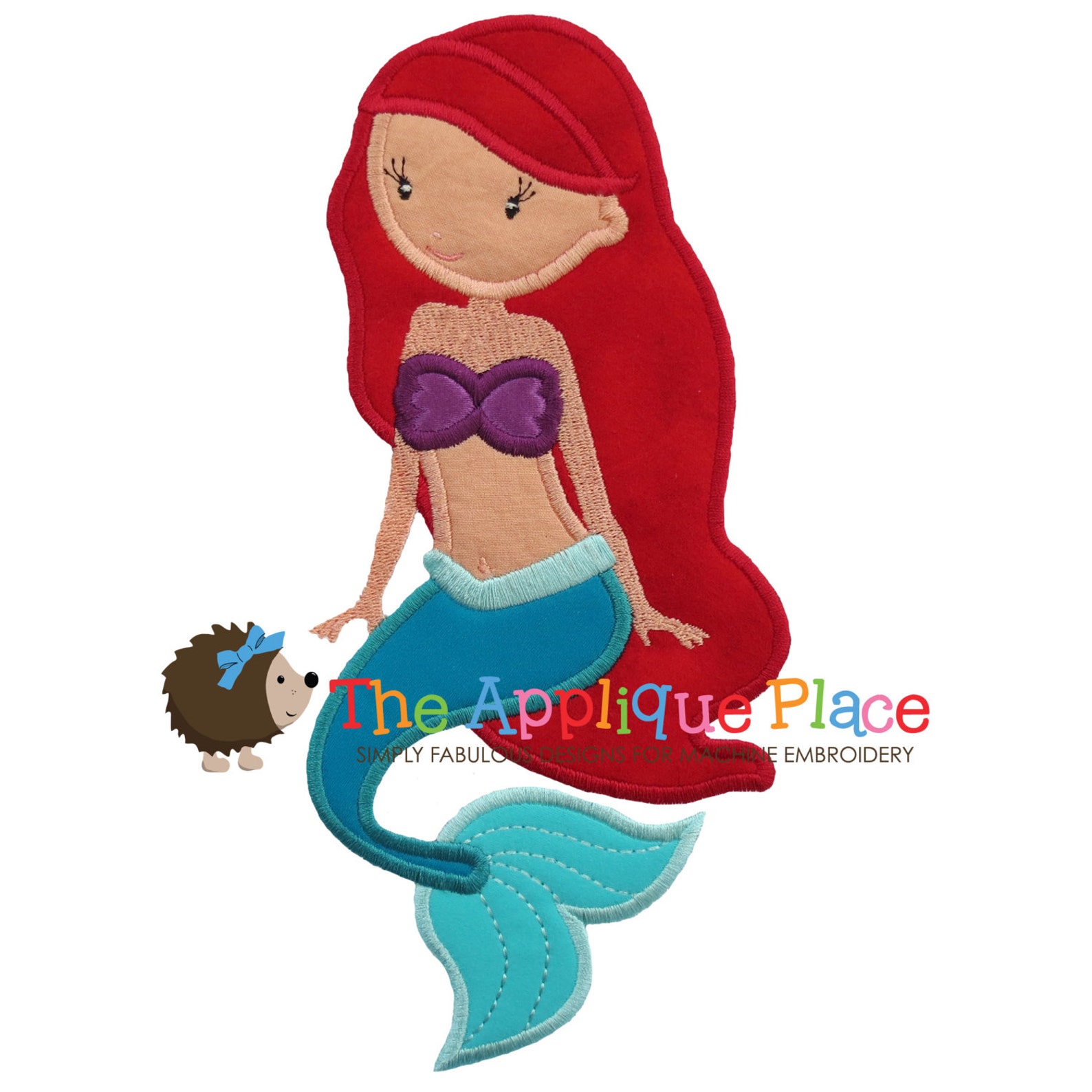 Mermaid Applique Design , Instant Digital Download File for Machine ...