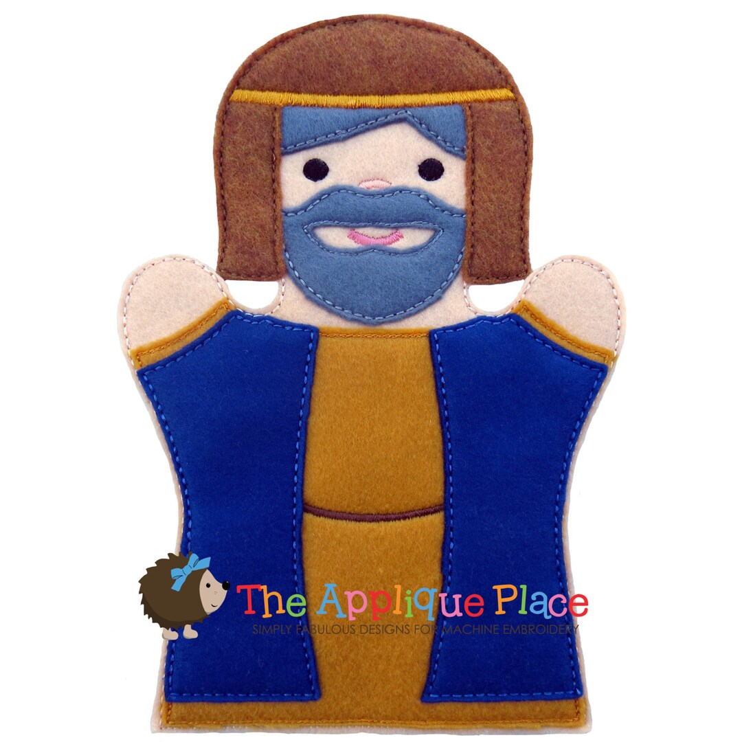 Bible Puppet Embroidery Pattern - Abraham - Hand and Finger Puppet - in ...