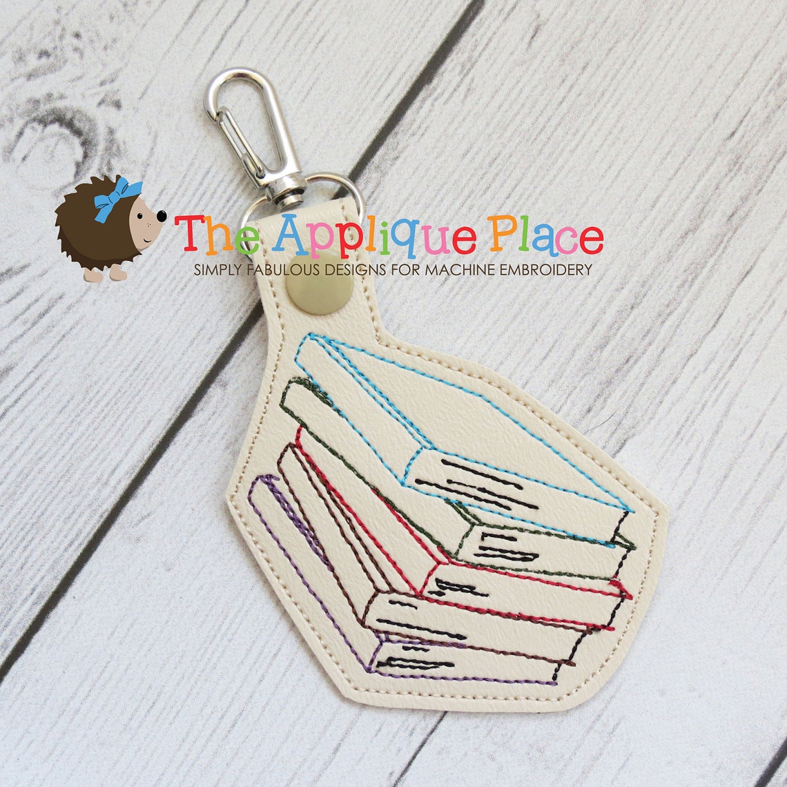 ITH Key Fob Embroidery Design Snap Tab Books Embroidery - Etsy