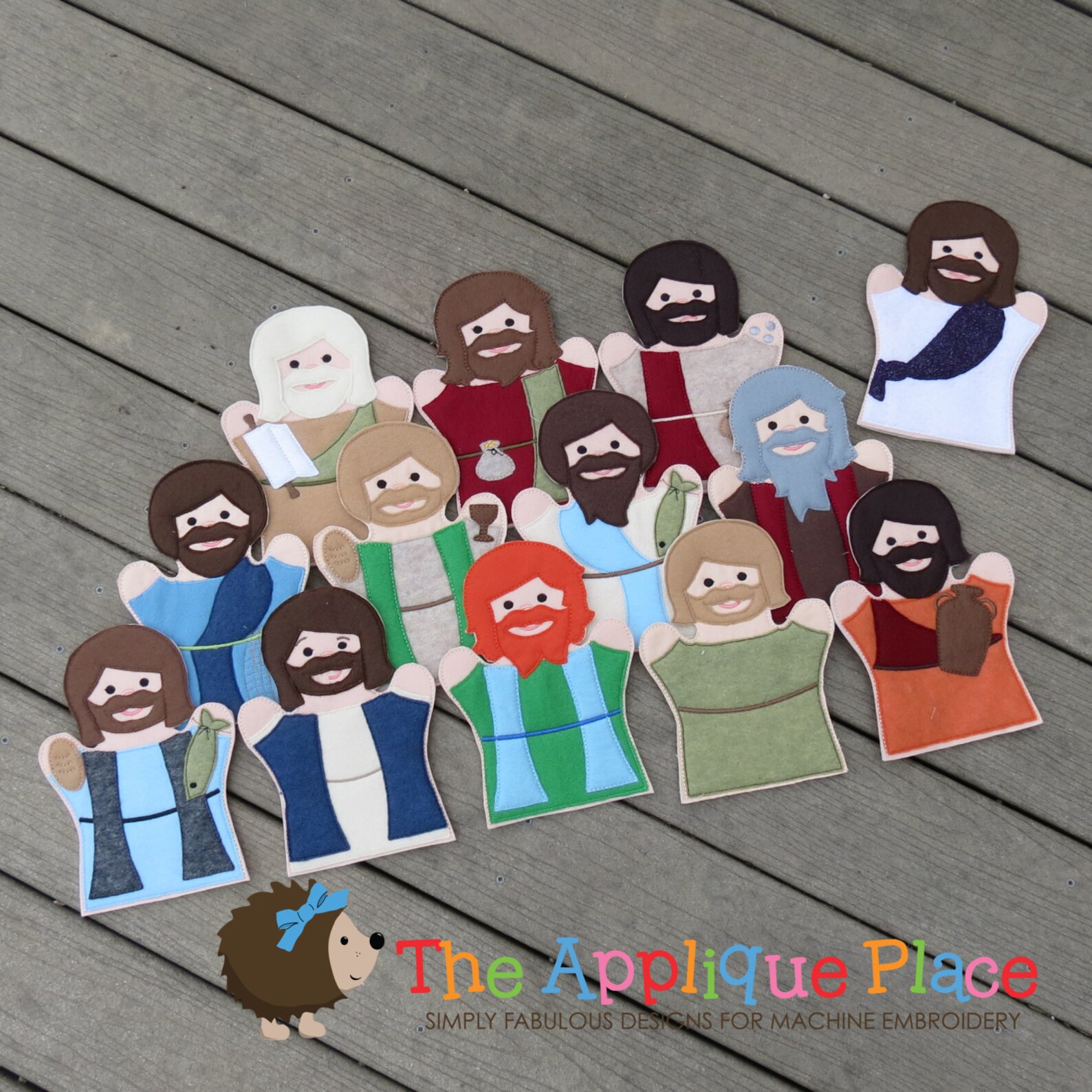 Finger Puppets Embroidery Design Jesus and His 12 Disciples - Etsy