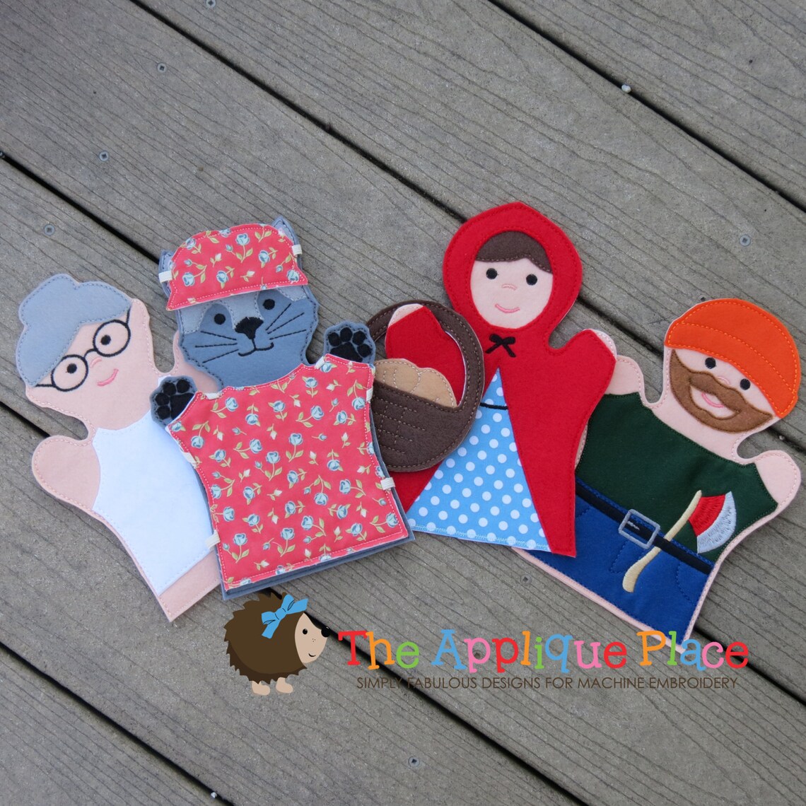Finger Puppets Embroidery Design Little Red Riding Hood | Etsy