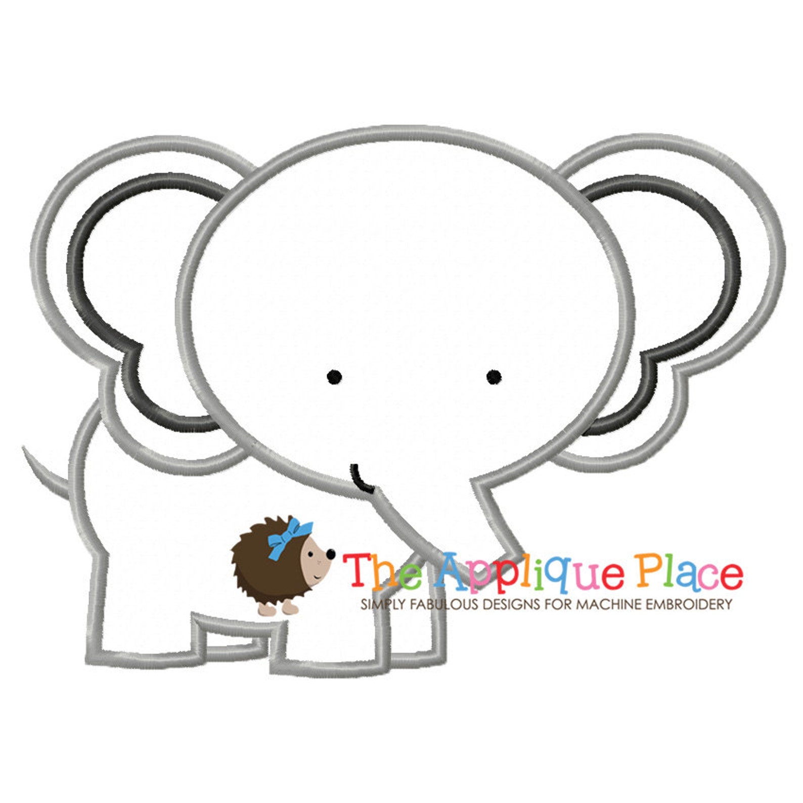 Elephant Applique Design , Instant Digital Download File for Machine ...