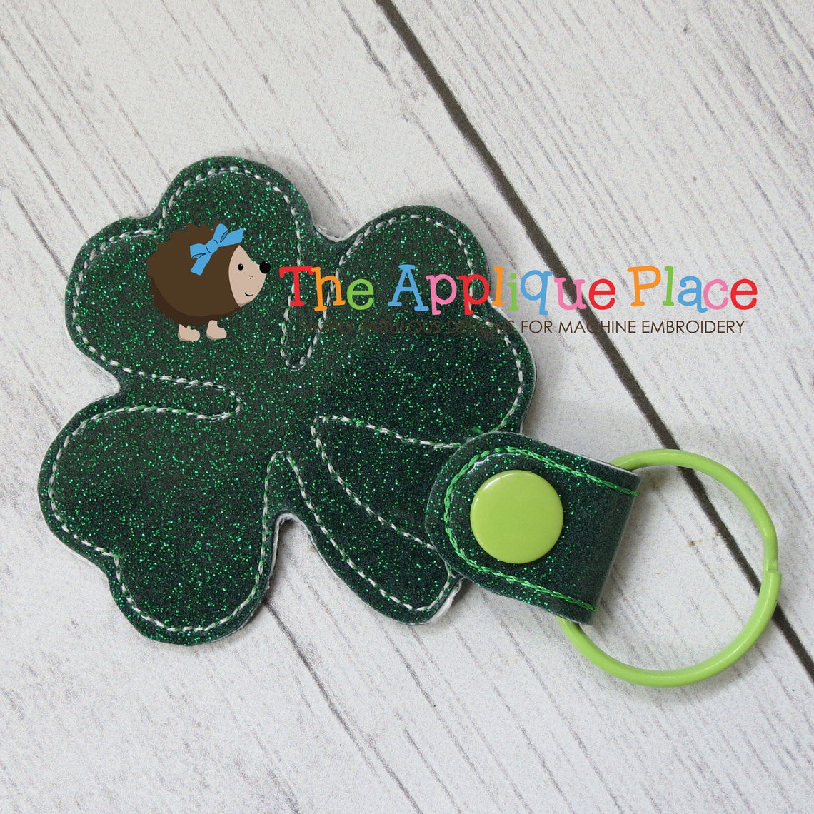 ITH Key Fob Snap Tab Shamrock Machine Embroidery PATTERN | Etsy