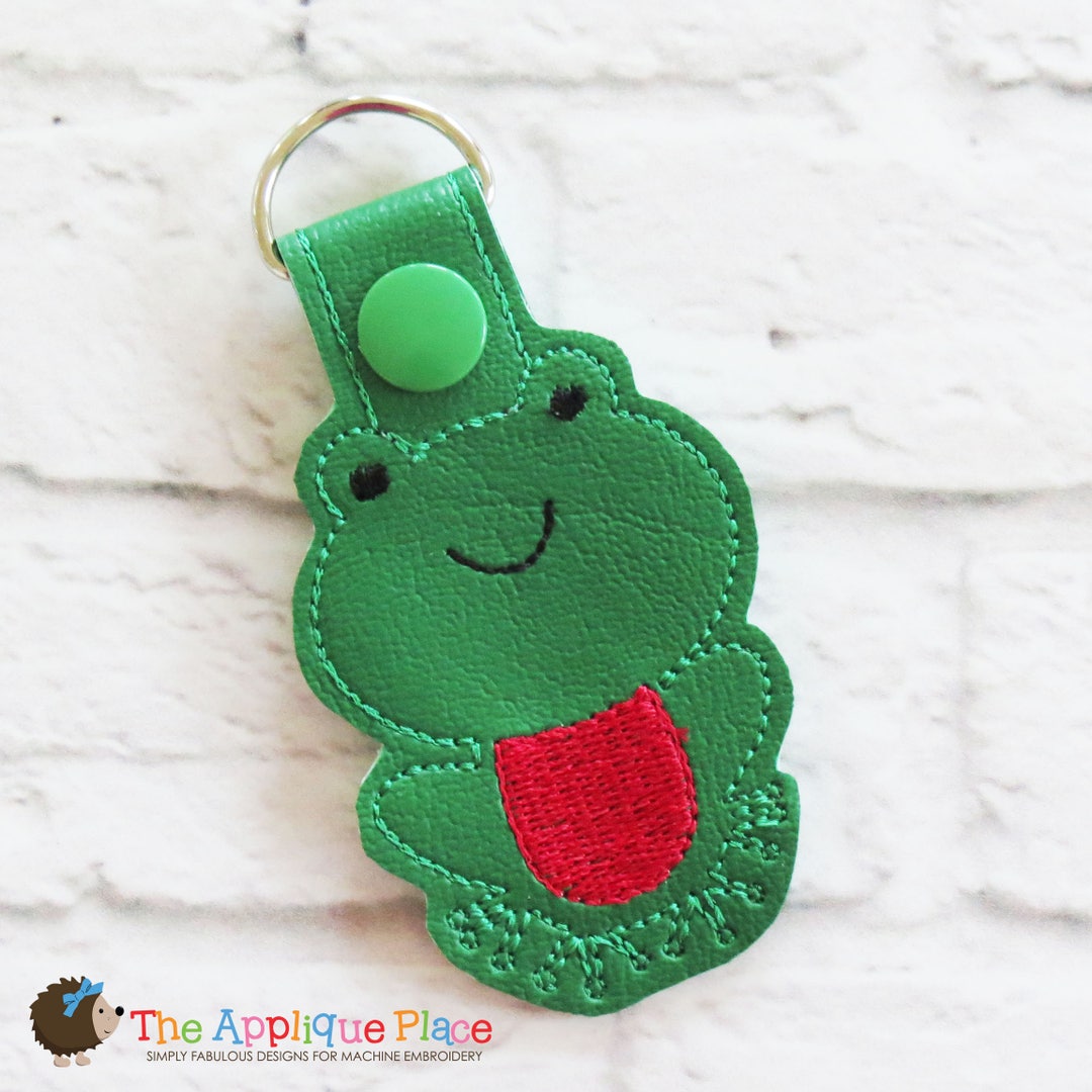 Key Fob Embroidery Design - Tree Frog - Embroidery PATTERN Digital File ...