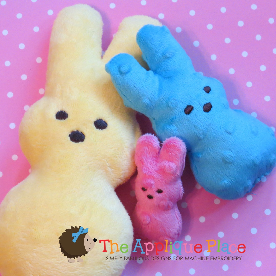 Marshmallow Bunny * Softie Stuffie Plushie * in the Hoop ITH * Machine ...