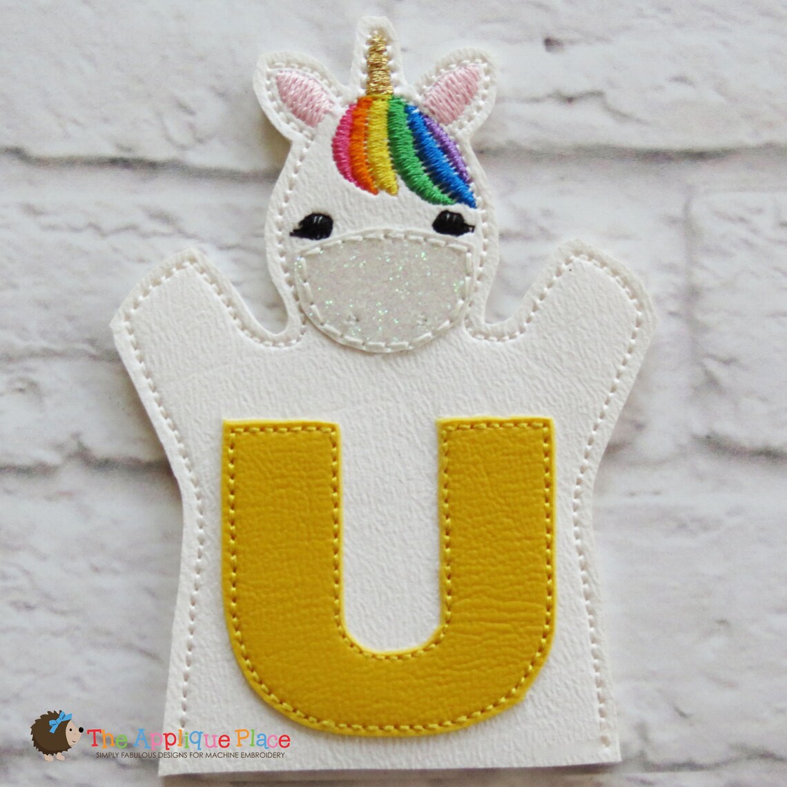 U for Unicorn Hand and Finger Puppet in the Hoop Machine - Etsy