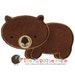 Wombat Applique Design , Instant Digital Download File for Machine ...