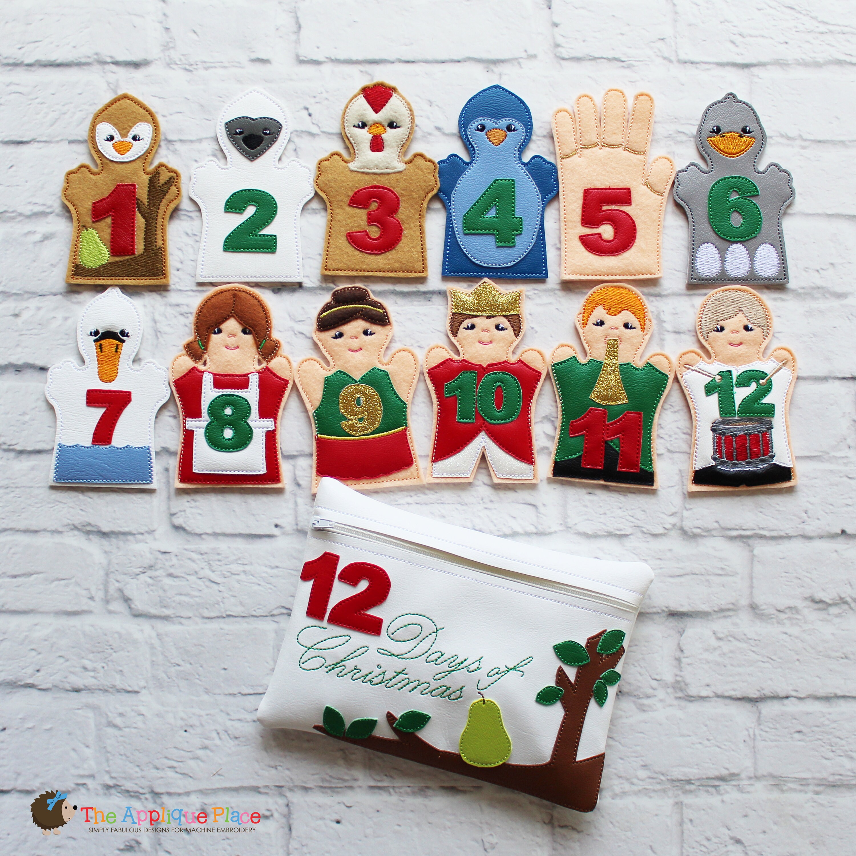 PATTERN Set of 12 Days of Christmas Hand and Finger | Etsy