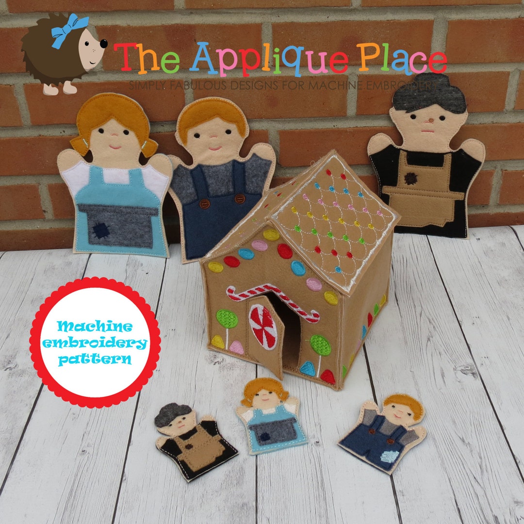 PATTERN Set of 3 Hansel and Gretel Hand and Finger Puppets ITH Machine ...