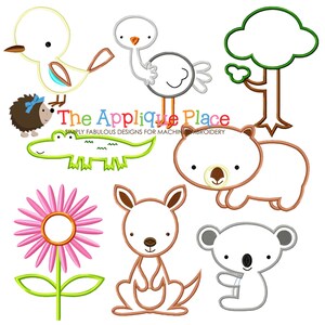 Outback Animal Applique Designs , Instant Digital Download File for ...