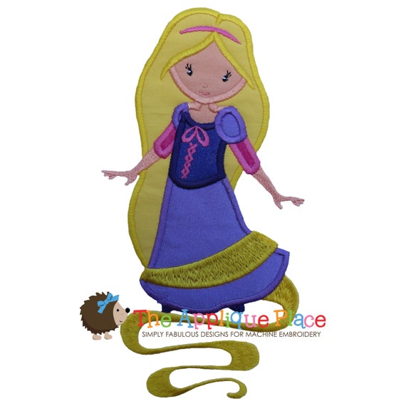 Rapunzel Applique Design Instant Digital Download File for | Etsy