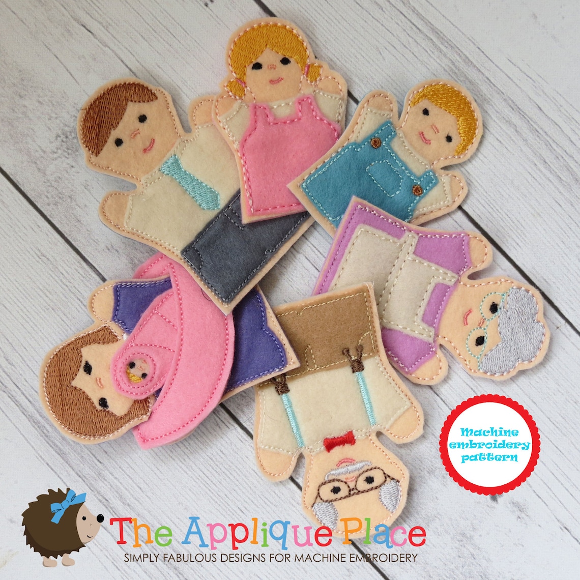 Finger Puppets Embroidery Design Family Finger Puppets in | Etsy