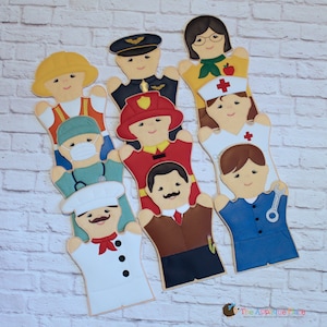 PATTERN Set of - Jobs and Occupations - Hand and Finger Puppets, in the ...