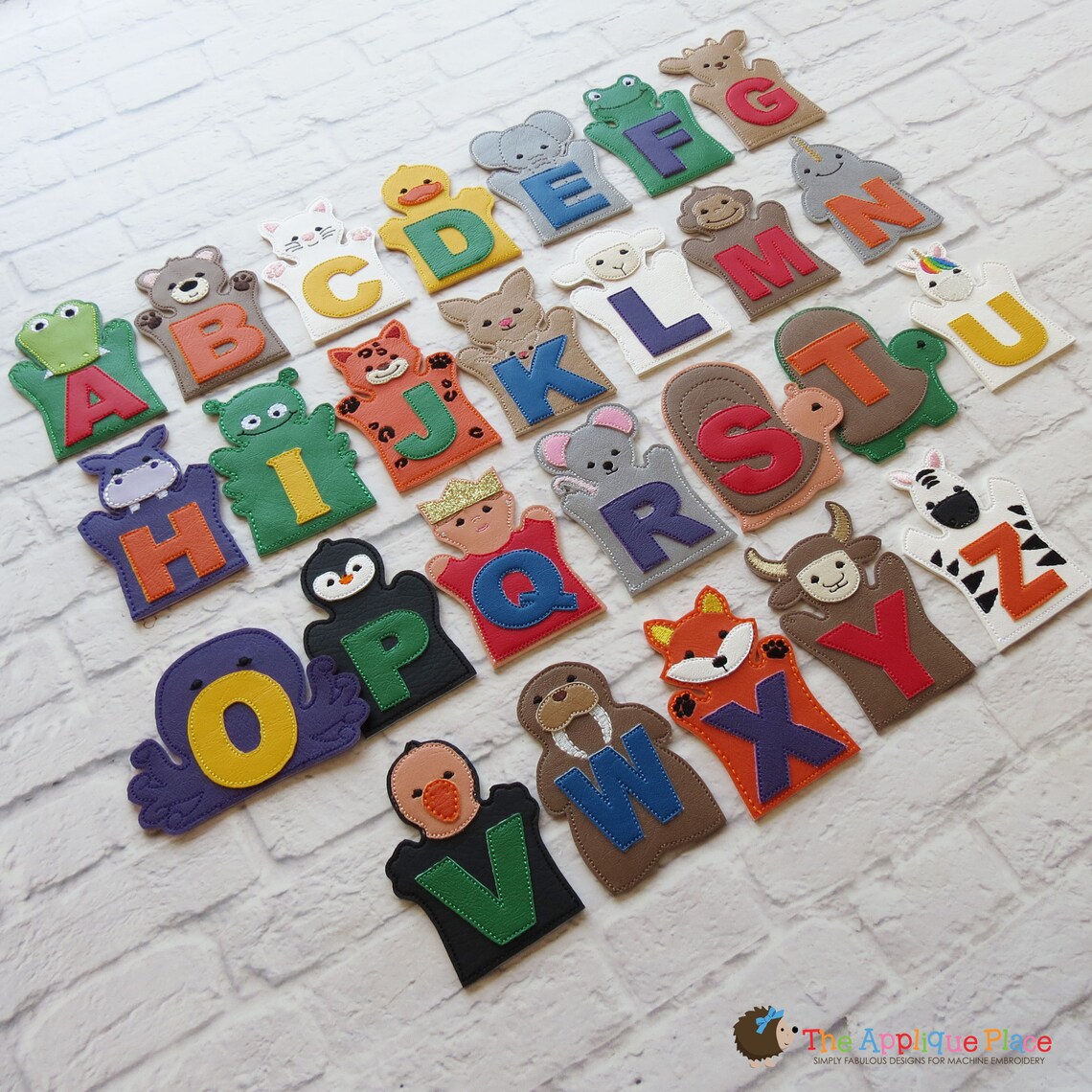 Finger Puppets Embroidery Design Alphabet Finger Puppets - Etsy