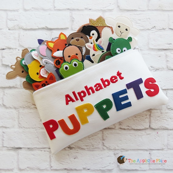 Finger Puppets Embroidery Design Alphabet Finger Puppets | Etsy