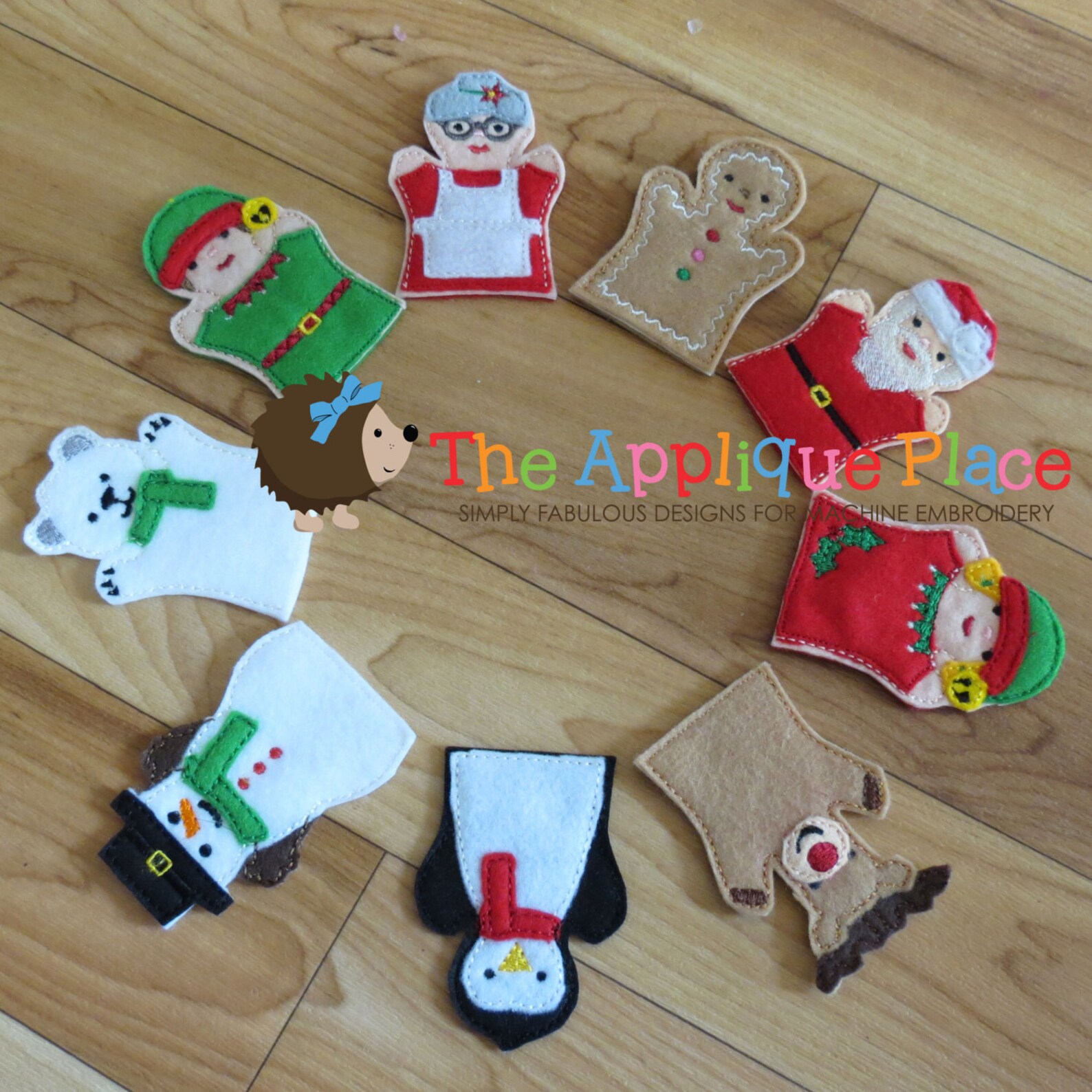 Finger Puppets Embroidery Design Christmas Finger Puppets - Etsy