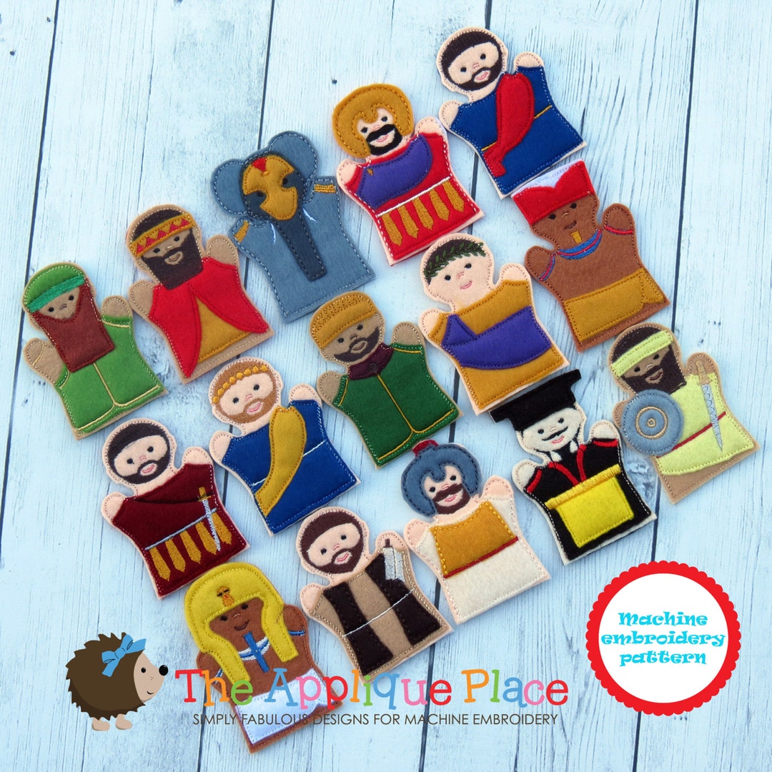 Finger Puppets Embroidery Design - Ancient People Finger Puppets - in ...