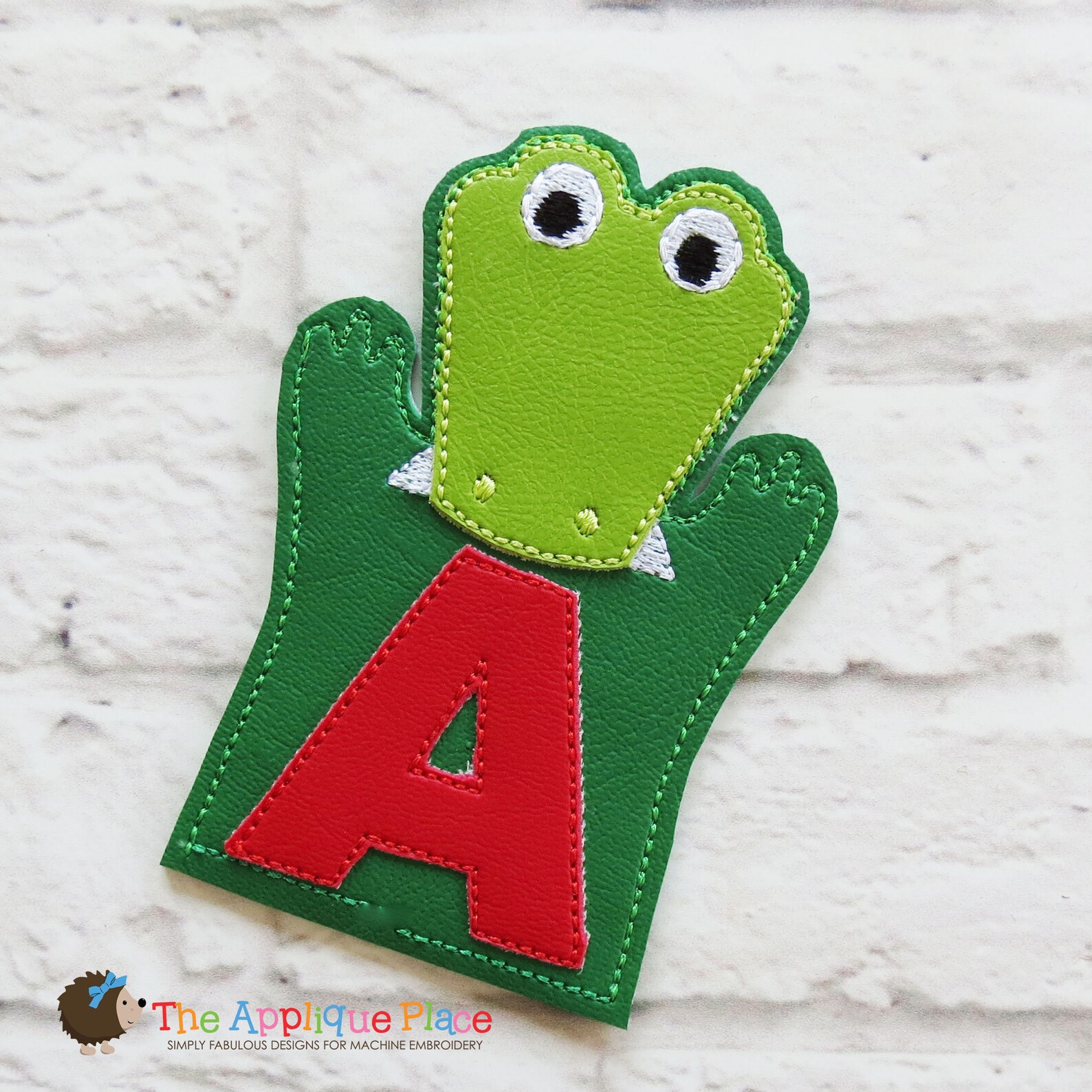 A for Alligator Hand and Finger Puppet in the Hoop Machine - Etsy