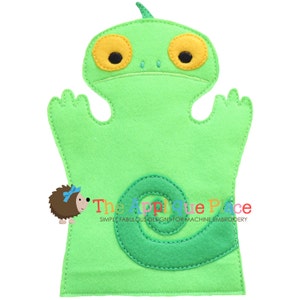 Lizard Hand and Finger Puppet in the Hoop Machine Embroidery Applique ...