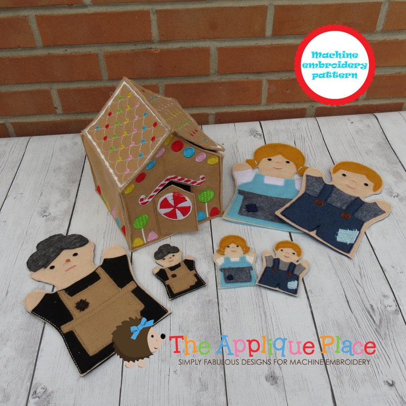 PATTERN Set of 3 Hansel and Gretel Hand and Finger Puppets ITH - Etsy