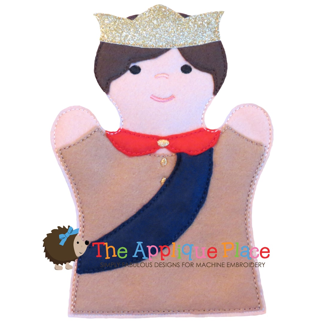 Prince Hand and Finger Puppet in the Hoop Machine Embroidery Applique ...