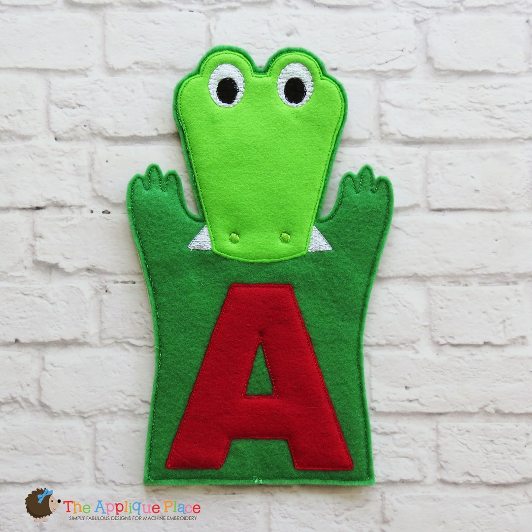 A for Alligator - Hand and Finger Puppet - in the Hoop Machine ...