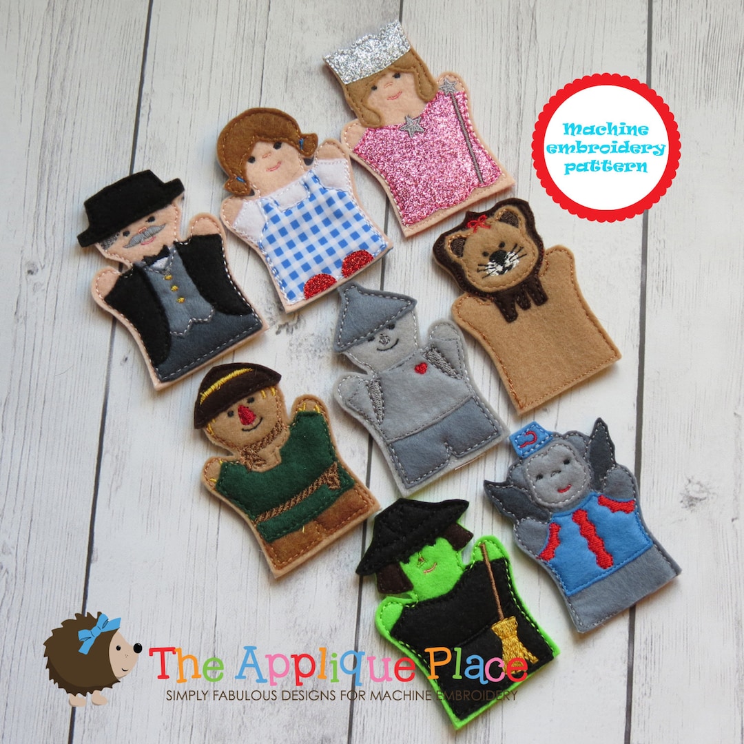 Finger Puppets Embroidery Design - Wizard of Oz - in the Hoop Puppets ...