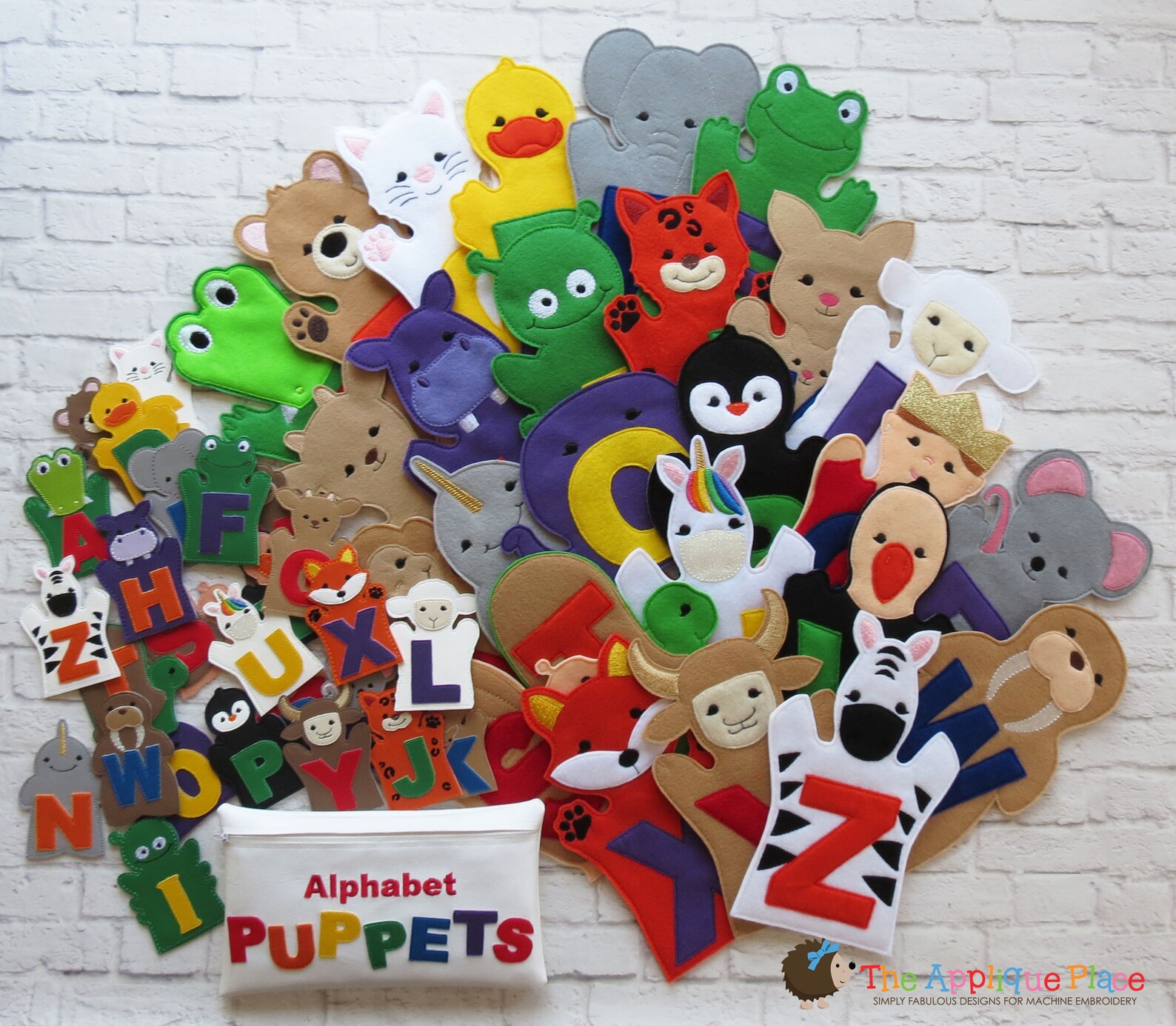 PATTERN Set of 26 Alphabet Hand and Finger Puppets in the Hoop - Etsy