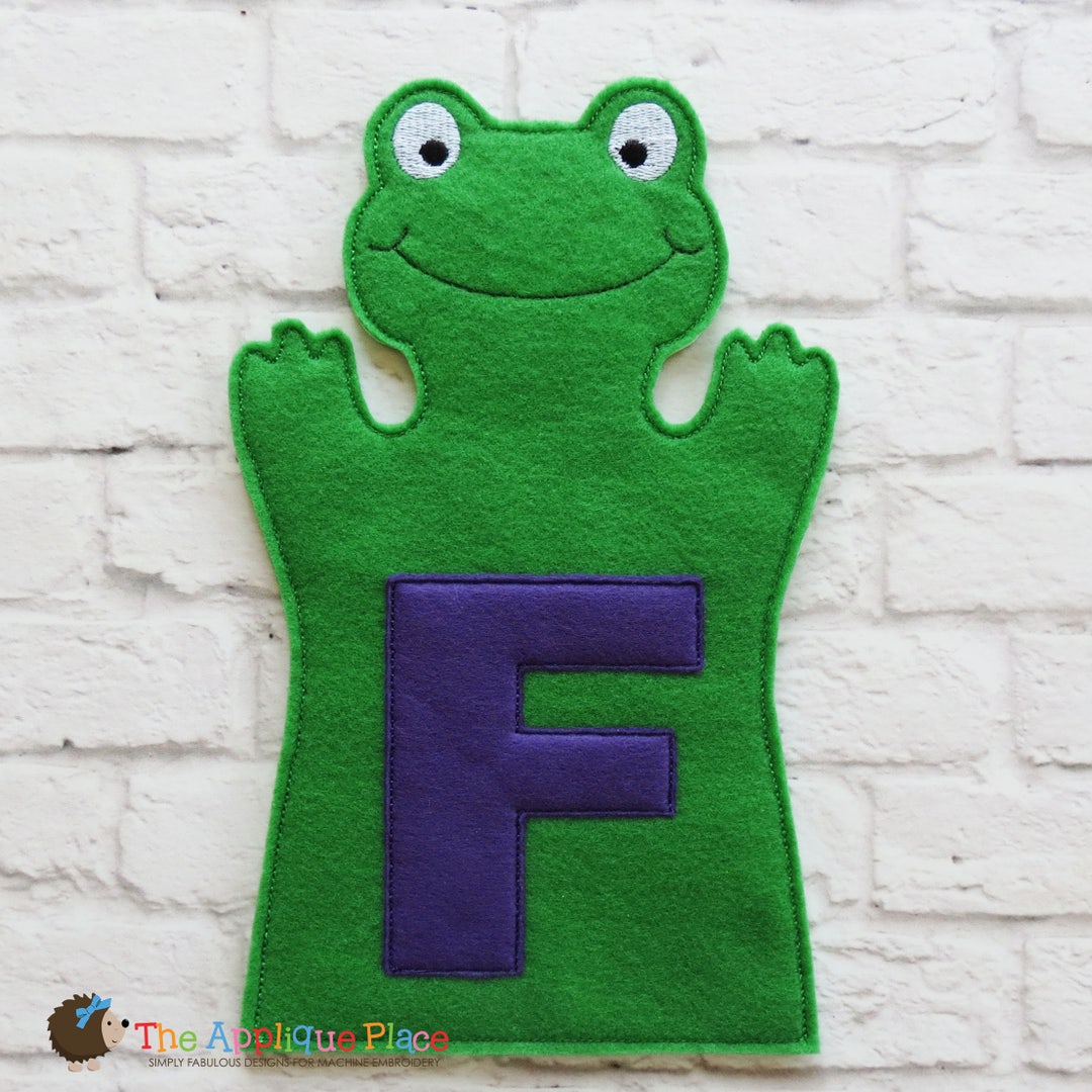 F for Frog - Hand and Finger Puppet - in the Hoop Machine Embroidery ...