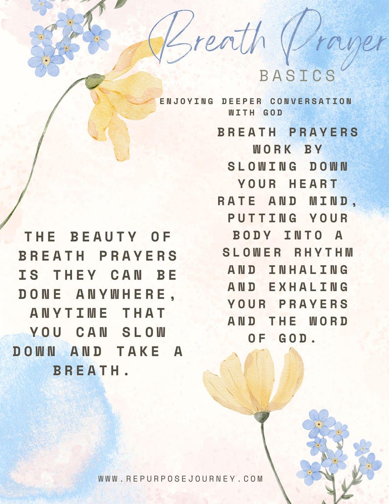 Breath Prayers With Scripture References on Loving Like God Loves ...