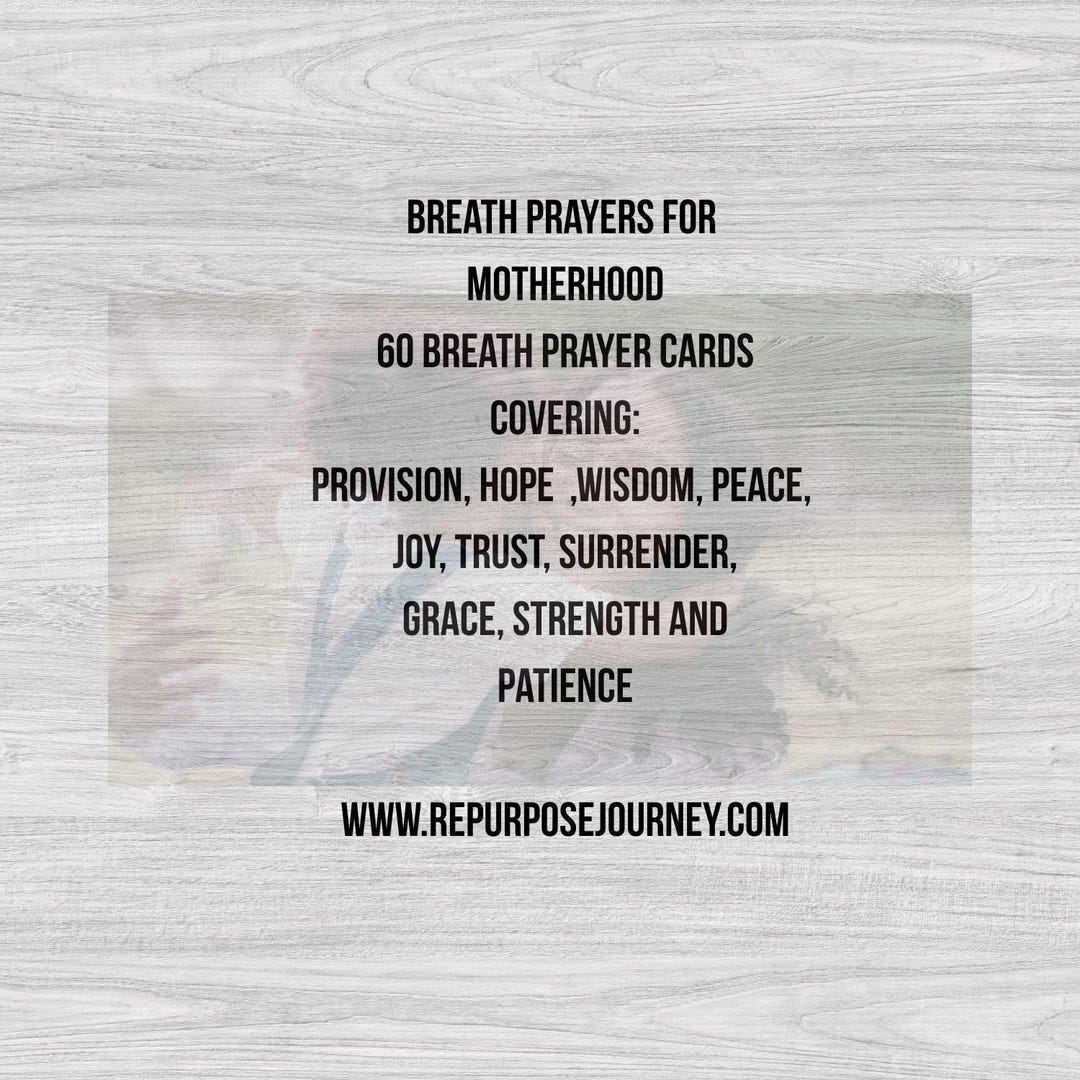 Breath Prayer Cards for Motherhood | Scripture Cards for Moms | Digital ...