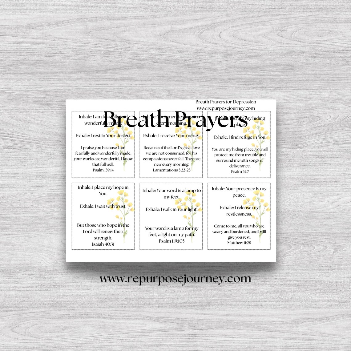 30 Breath Prayers for Sadness With Scripture - Digital Download ...