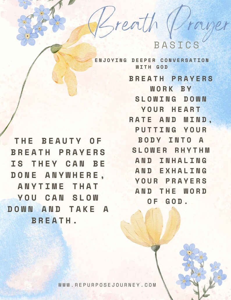 30 Breath Prayers for Sadness With Scripture - Digital Download ...