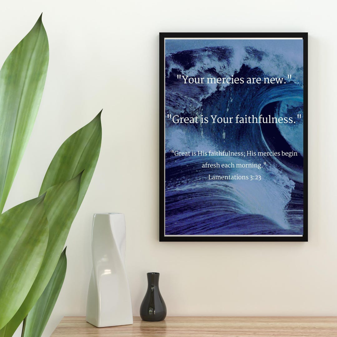 New Mercies Breath Prayer Digital Download | 8.5x11 Christian Wall Art ...