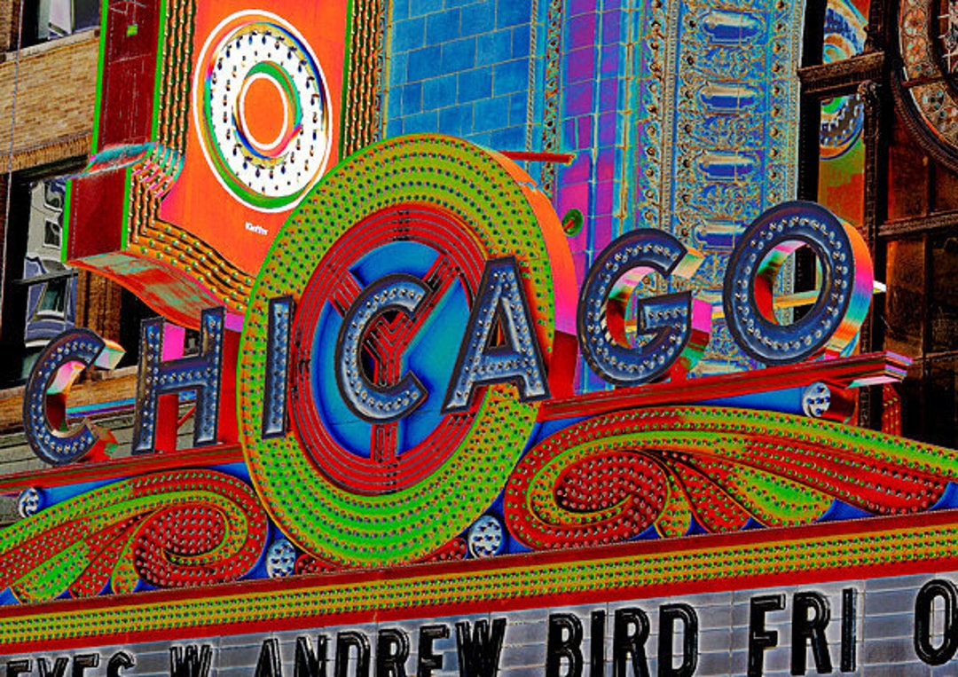 Chicago Theatre | Andrew Bird on the Marquee | 8"x10" - 16"x20" Prints ...